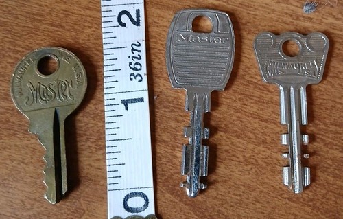 3 Varieties of Vintage Master Lock Keys | eBay