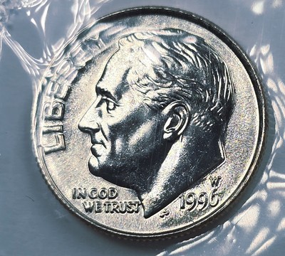 1996 W Roosevelt Dime 10C 50th Anniversary SEALED MINT CELLO Free ...