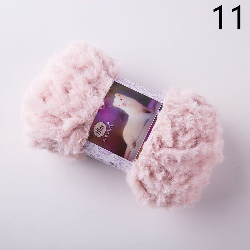 50g Faux Fur Mink Wool Yarns Hand Knitting Anti-pilling Fleece Blend ...