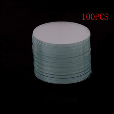 100 PCS/Box Large Glass Circular Coverslip Slides Big Round Covers | eBay