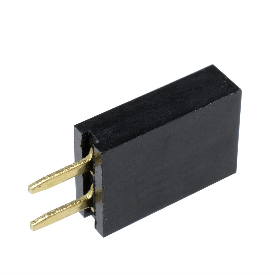 10PCS 2.54mm 2 Pins 1x2 Single Row Pitch PCB Socket Female Header | eBay