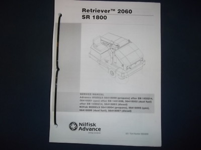 ADVANCE RETRIEVER 2060 SR 1800 FLOOR MACHINE SERVICE REPAIR WORKSHOP ...