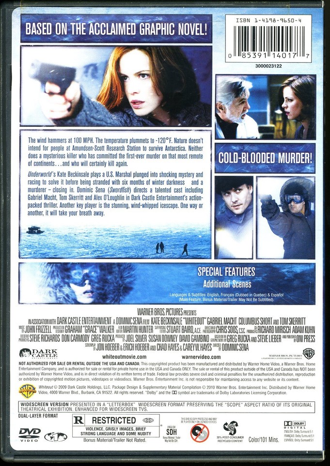 Whiteout (2009) DVD Kate Beckinsale Very Good! 85391140177 | eBay