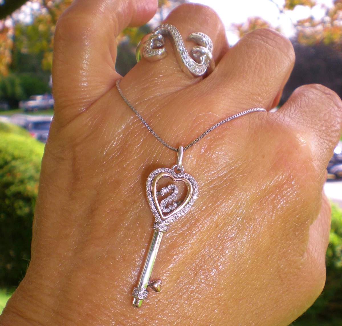 Kay Open Heart Key Necklace