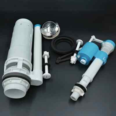 Dual Toilet Flush Valve Push Button Syphon Kit Top Mount Cistern ...