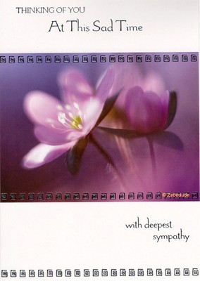 With Sympathy Bereavement Condolence Loss Card Various Designs FREE UK ...