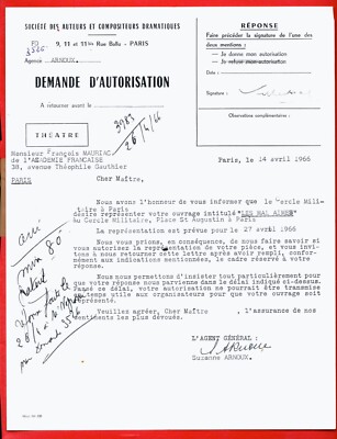 EI18-L.TAPUSCRITE-SIGNÉE-SUZANNE ARNOUX-[CONTRESIGNÉE PAR FRANÇOIS ...
