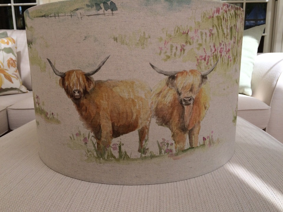 Highland Cow Lamp Shade Voyage Cattle Cows Calves Country Farm ...