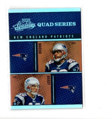 2003 Playoff Absolute Quad Series Insert Tom Brady, T. Brown, D. Branch ...
