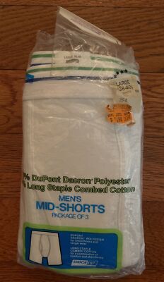 NOS VTG Men’s Montgomery Ward Mid-Shorts Boxer Briefs Underwear Large L ...