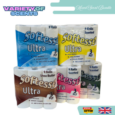 Softesse 3-Ply Toilet Tissue Rolls – 9, 45, 90 Pack – Soft, & Scented ...