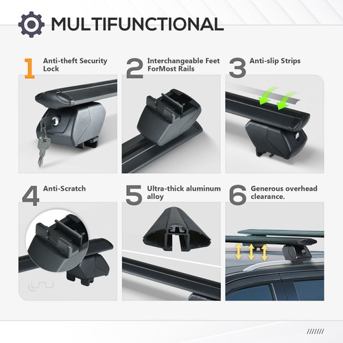 Heavy Duty 400 LBS Roof Rack Cross Bar for 2021-2023 Chevrolet Tahoe ...