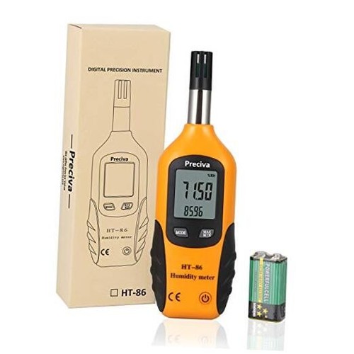 Digital Psychrometer Thermo-Hygrometer, LCD Mini Temperature and ...