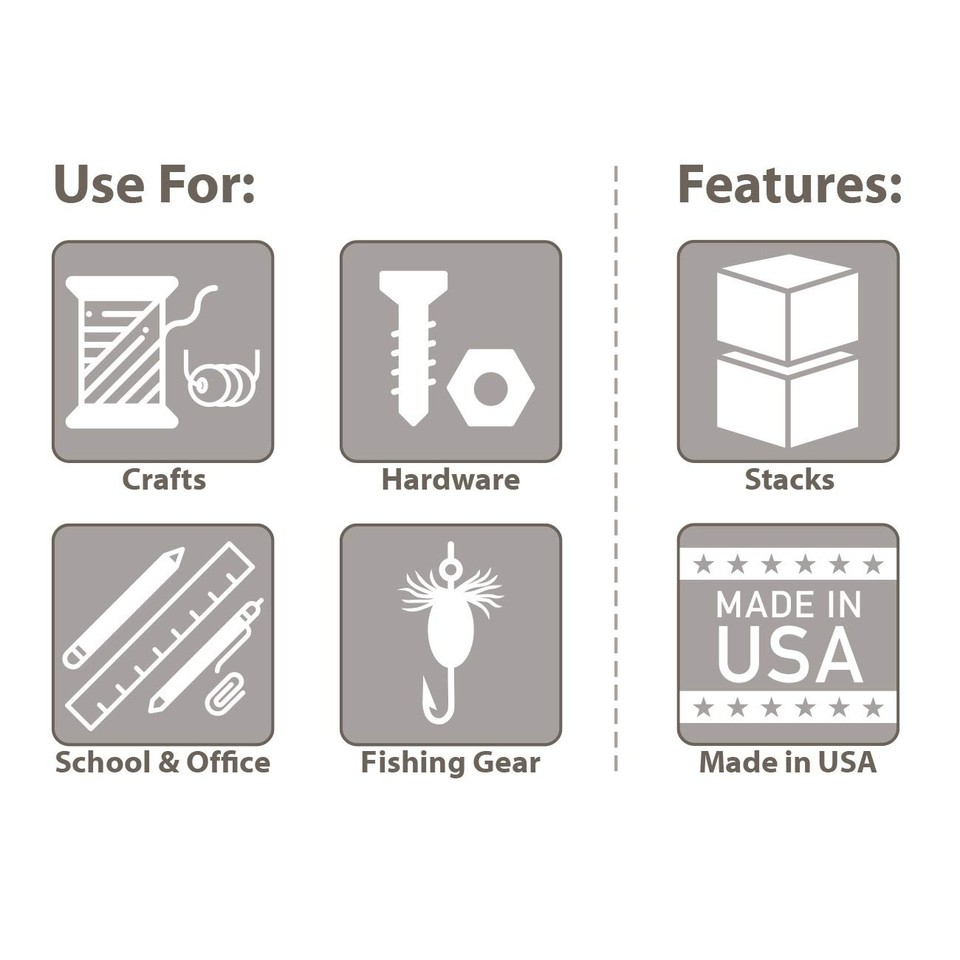 06318 Multi Compartment Hardware and Crafts Portable Organizer Storage ...