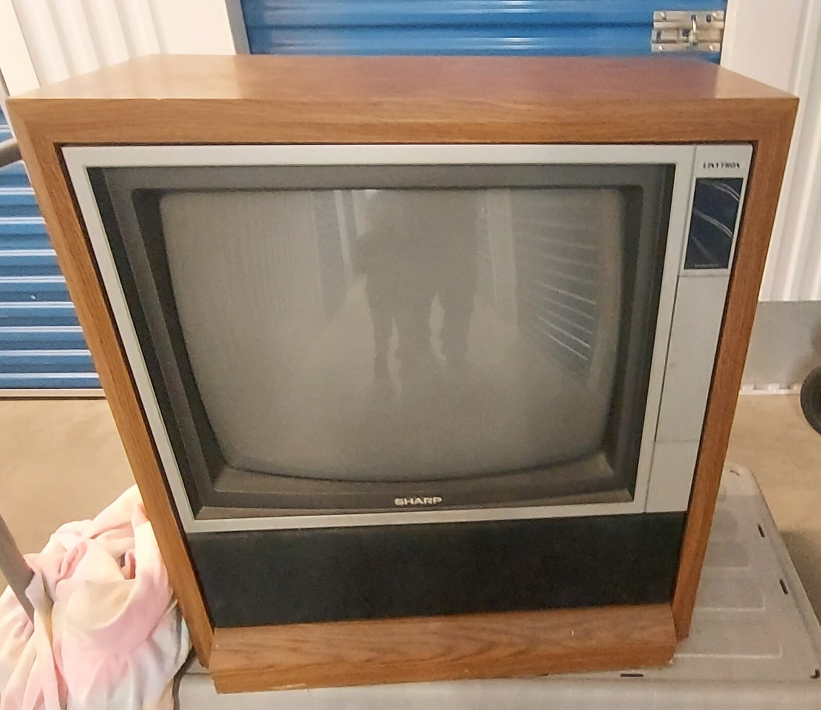 RARE Vintage 25" Sharp Console CRT TV Retro Gaming Wood Cabinet Console ...