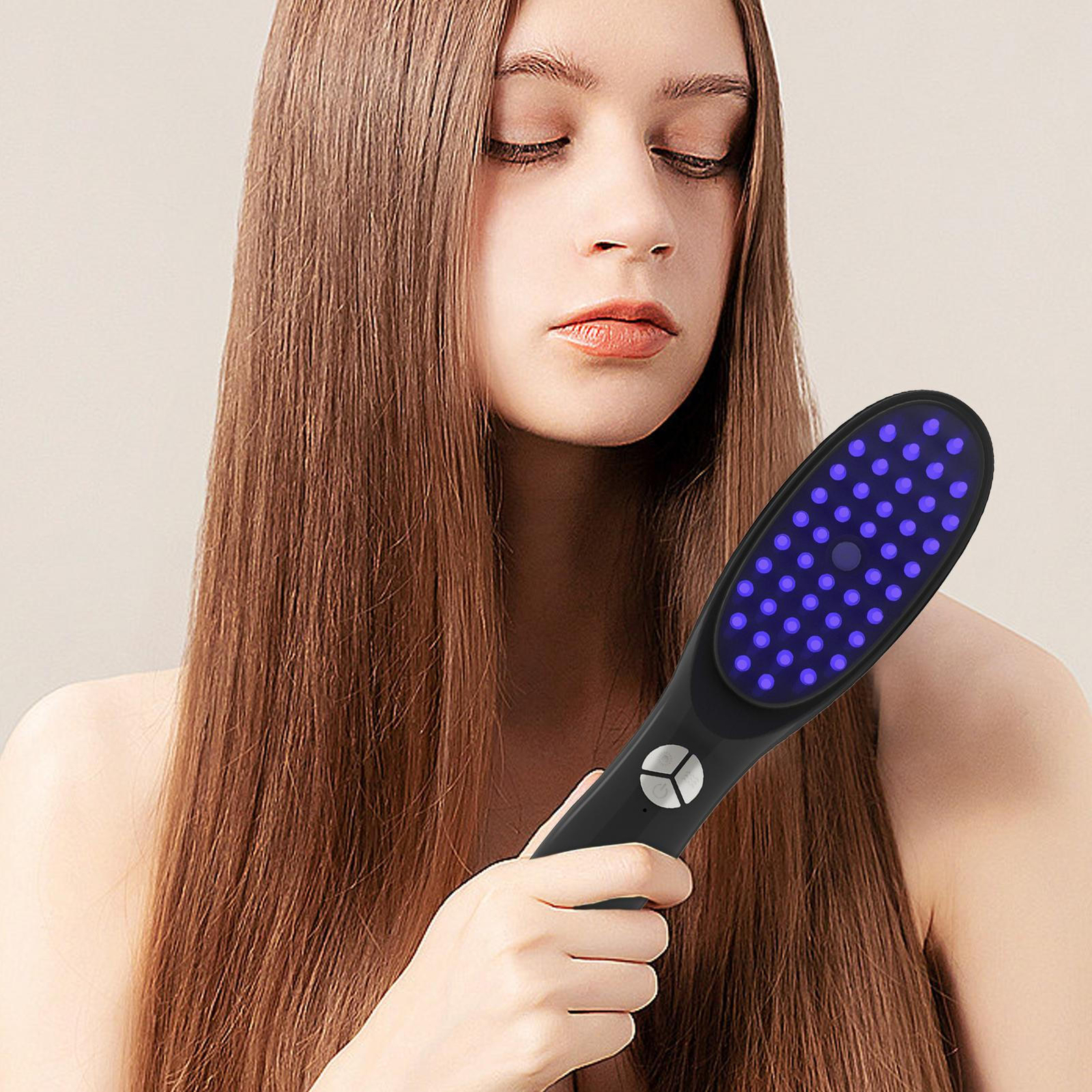 Vibrating Hair Growth Brush Hair Restoring Brush Electric Scalp Massage ...