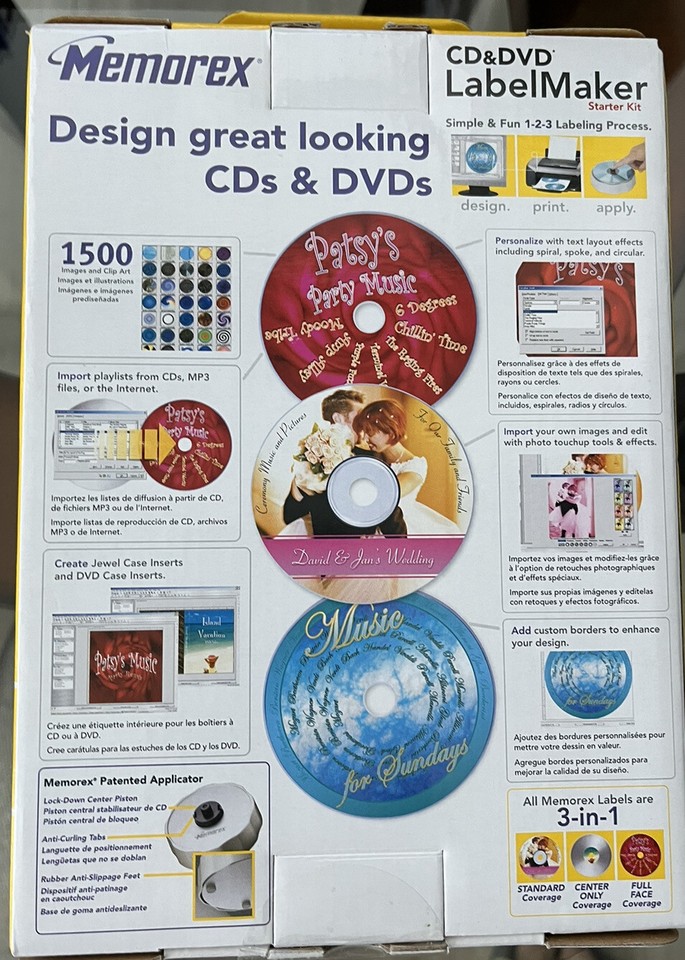 Memorex CD & DVD Label Maker Starter Kit New #1 Selling Labeling Brand ...