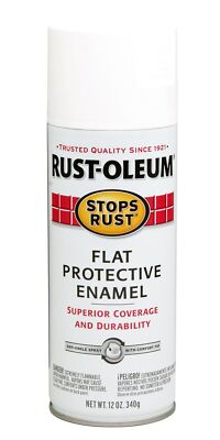 Rust-Oleum 7790830 Stop Rust 12 oz. Protective Enamel Flat White Spray ...