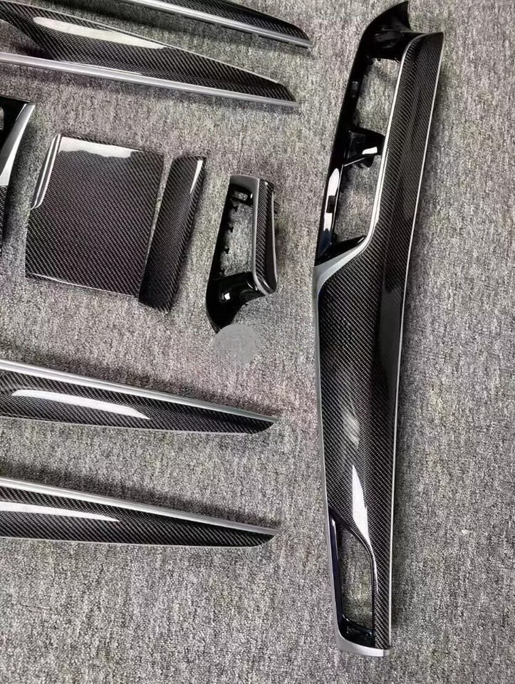 Dry Carbon Fiber Replace Interior Trim Cover For BMW 5 Series G30 M5 ...