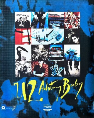 1991 U2 Original Vintage Print Ad Album Release Promo Achtung Baby | eBay