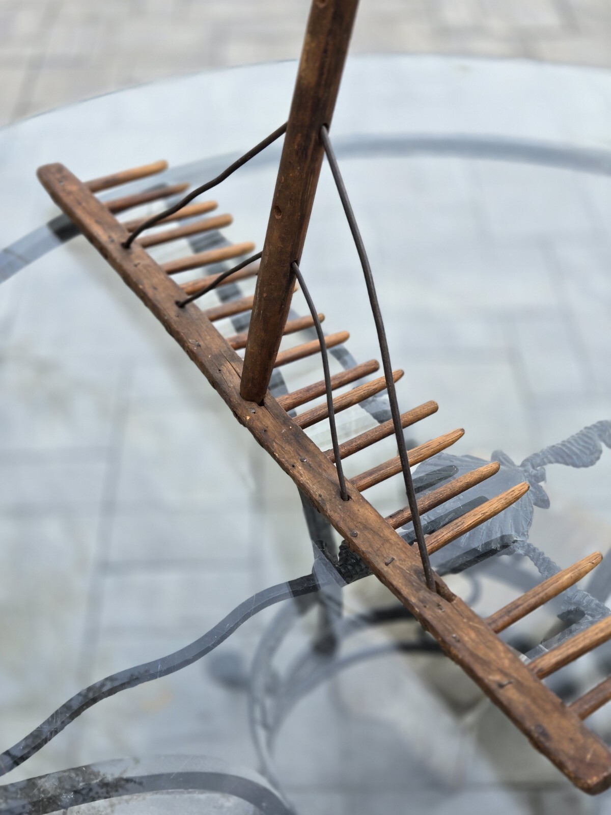 Antique Vintage Primitive Wood Hay Rake | eBay