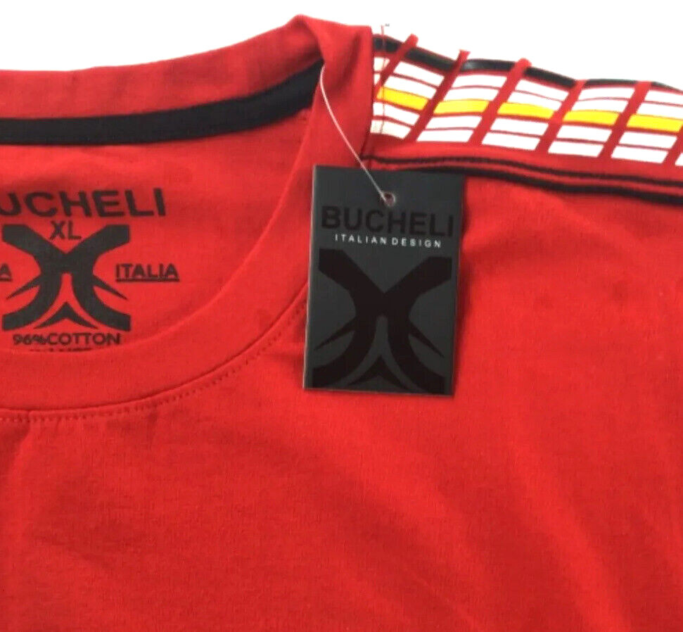 Men's Bucheli T Shirt,Italian Style,Cotton,Slim Fit,Stretch L XL…A17 ...
