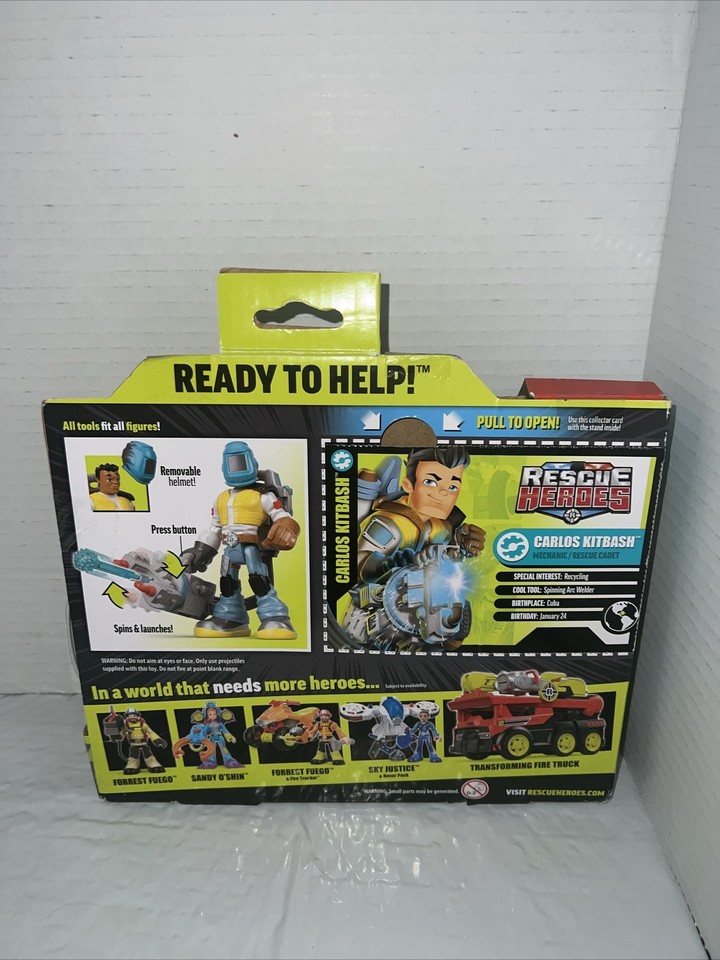 RESCUE HEROES "CARLOS KITBASH" ACTION FIGURE SET BY FISHER PRICE New | eBay