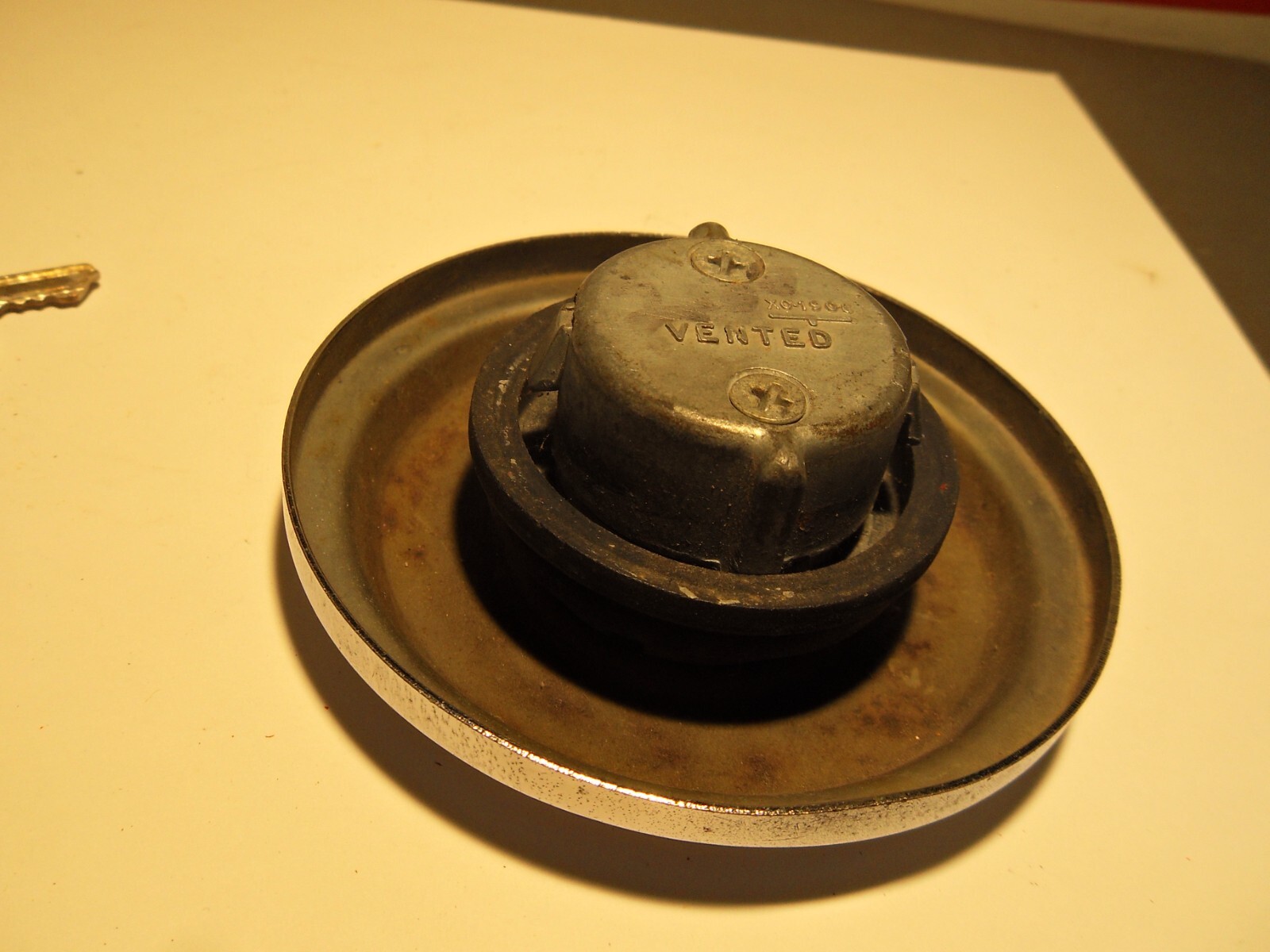 Vintage Car Truck Chrome Accessory Locking Gas Cap w/ Key From 1966 ...