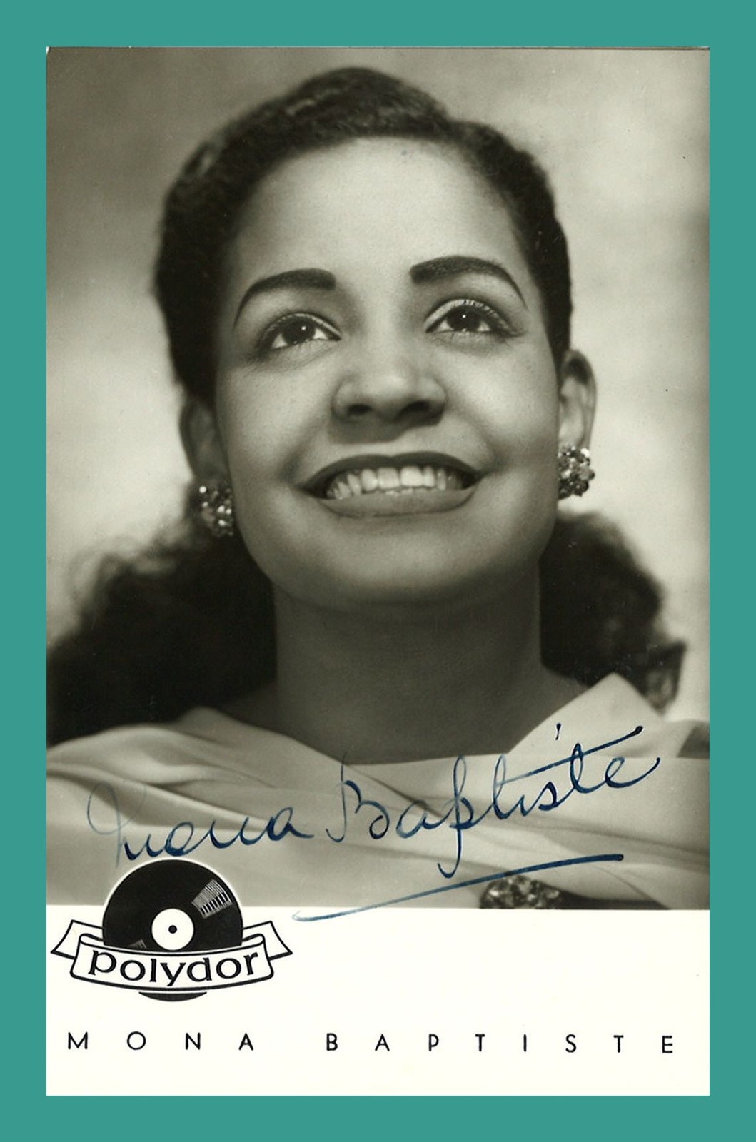 MONA BAPTISTE | Sängerin | Original-Autogramm auf Polydor-Autogramm ...