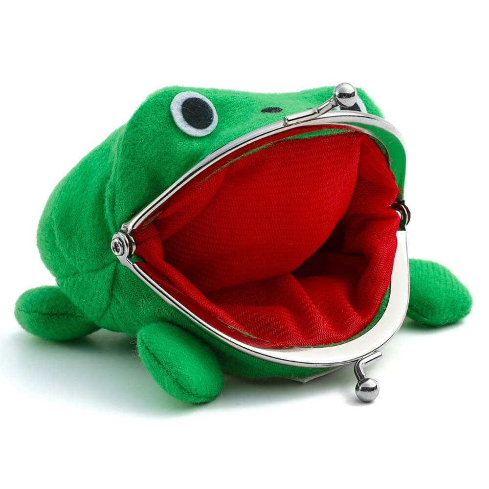 Cute Cartoon Animal Green Frog Coin Purse Coin Or Key Holder Wallet ...