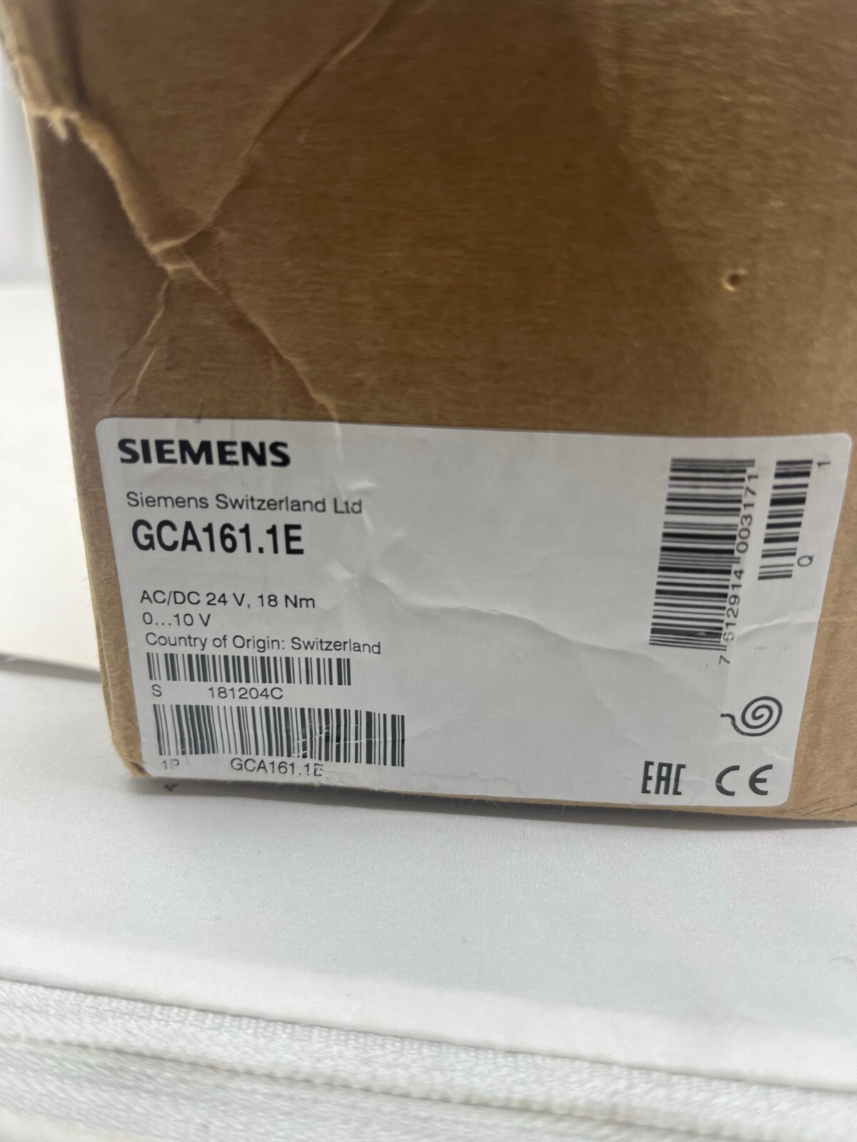 Siemens Gca161.1e Open/close Damper Actuator 24/48vdc 18nm 90s for sale ...