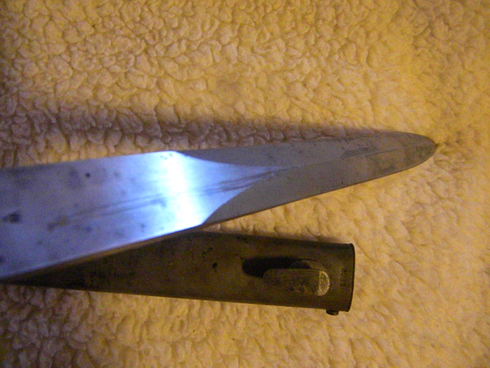 SWISS ARMY M57 Fighting Knife BAYONET WITH SCABBARD. no rear lock parts ...