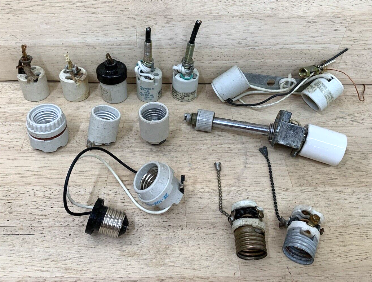 Electric Lamp Parts Sockets Make A Lamp Socket Kit With Brass Flange