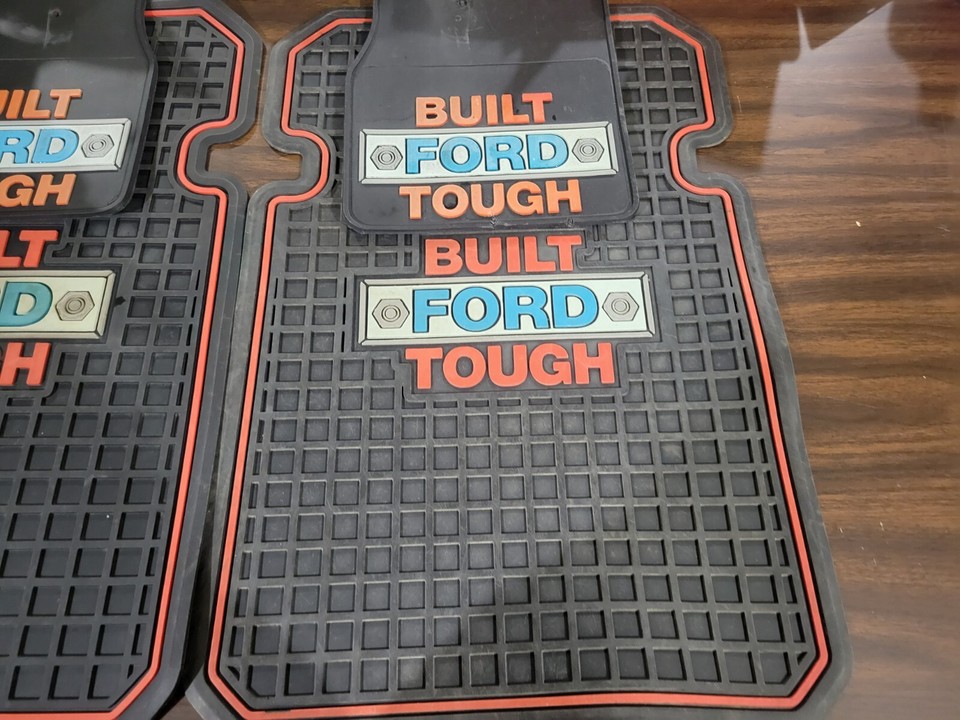 Vintage Built Ford Tough Floor Mats With Matching Mud Flaps | eBay