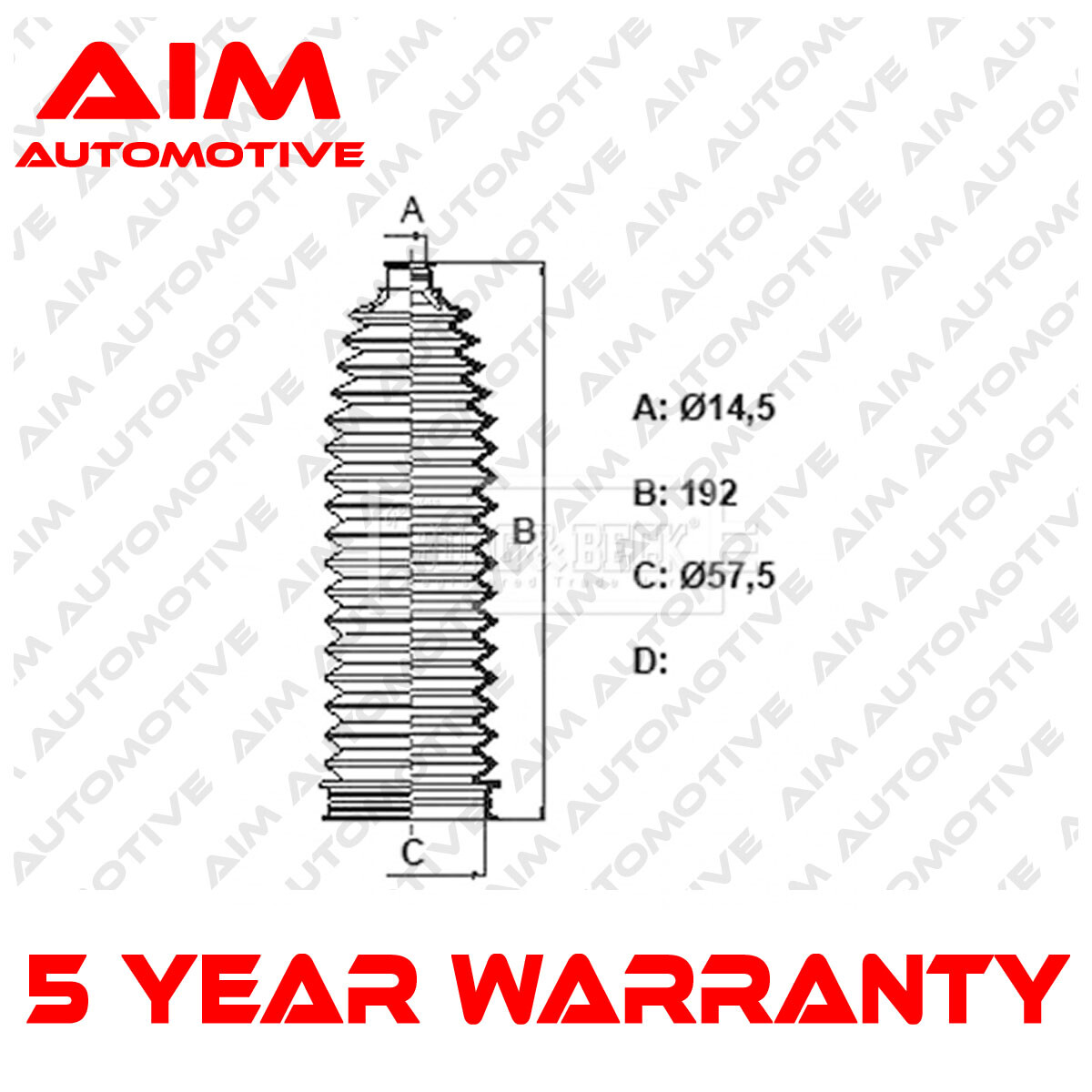 Steering Rack Boot Set Front Aim Fits Mercedes A-Class B-Class ...