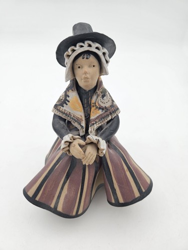 Vintage Hand Made Studio Art Pottery Stoneware Puritan Figure Wales ...
