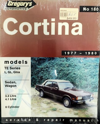 Vintage 1977 TE Series Cortina Service & Repair Manual(Gregory's No.180 ...