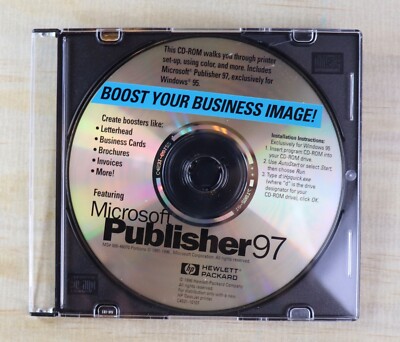 Vintage Microsoft Publisher 97 PC Software Publications CD only | eBay
