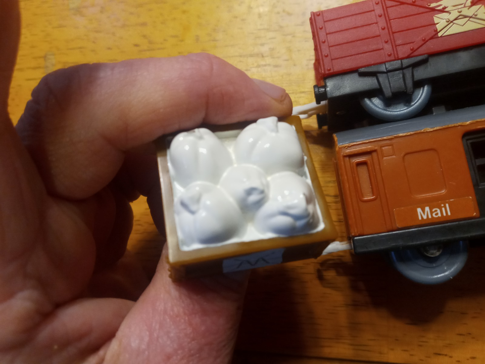 Thomas Trackmaster Mail Cargo open side Car Sacks + Tomy Sodor brown ...