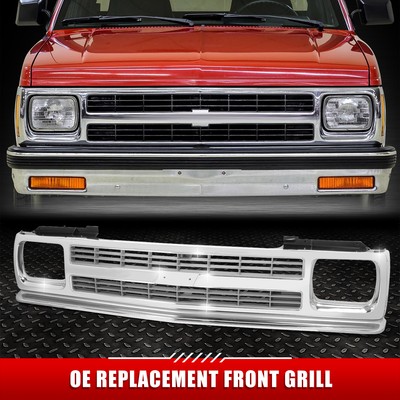 For 91-92 Chevy S10 Blazer Pickup OE Style Black Front Grille w/Emblem ...