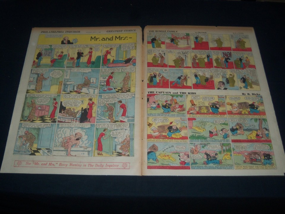 1936 JULY 5 PHILADELPHIA INQUIRER SUNDAY COLOR COMICS - 3 SECTIONS - NT ...