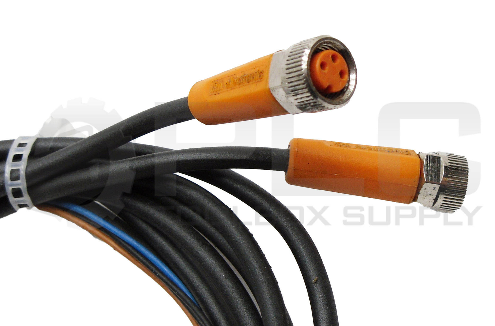 LOT OF 2 IFM ELECTRIC E238831 CONNECTOR CABLE APPOX 3 FT 3 PIN FEMALE ...