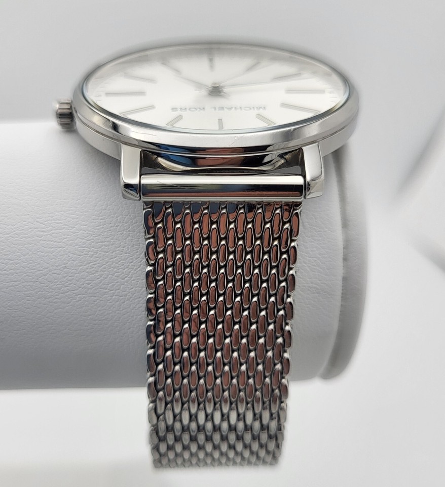 Michael Kors MK4338 Women's Pyper Stainless Steel Mesh Bracelet Watch ...