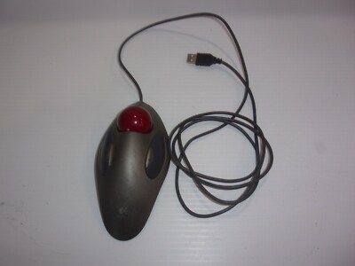 Logitech Logi Trackball Marble Ball Mouse Tested & Working | eBay