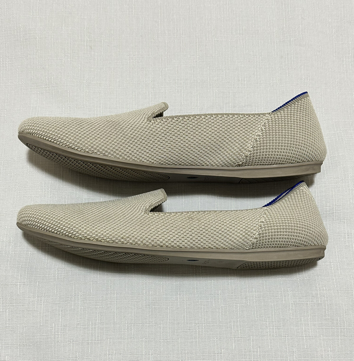 Rothys The Loafer Linen Double Stitch Beige Womens Si… - Gem