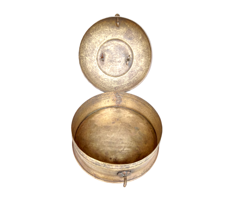 Original 1850's Old Vintage Antique Brass Fine Hand Craved Rare Chapati ...