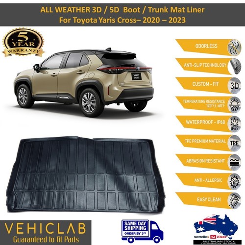3D /5D TPE All Weather Car Boot Liner for Toyota Yaris Cross - 2020 ...