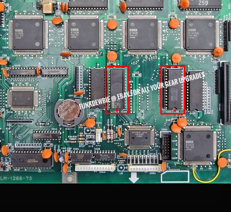 Korg M1rEX OS v1.12 EPROM Firmware Upgrade SET / Brand New ROM Update ...