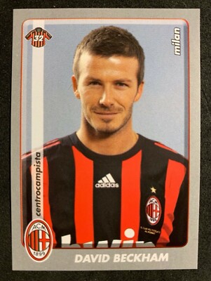 2008-09 Panini Calciatori Aggiornamenti David Beckham AC Milan sticker ...