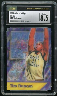 TIM DUNCAN 1997-98 Collector's Edge Energy #10 Wake Forest Rookie RC ...